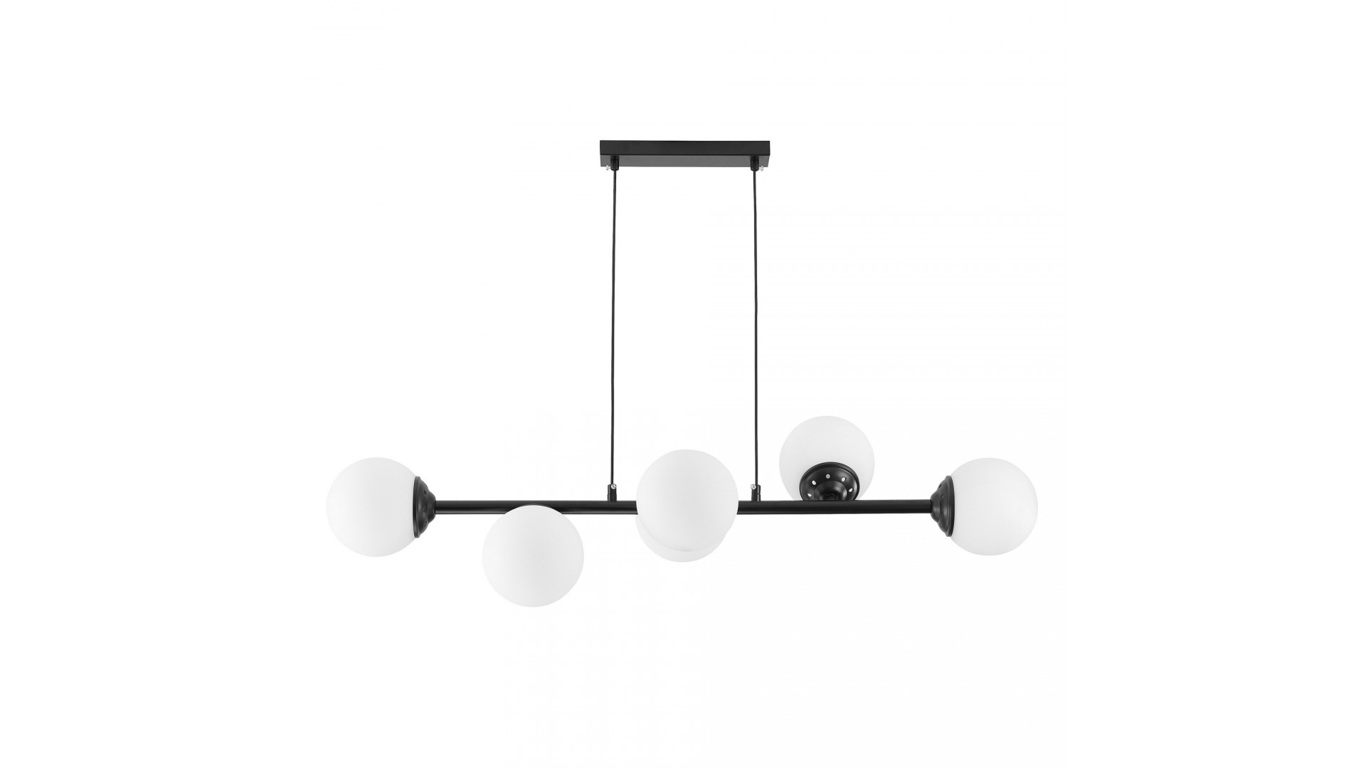 NOWOCZESNA LAMPA SUFITOWA WISZĄCA CZARNA FINO W6 - Lumina Deco