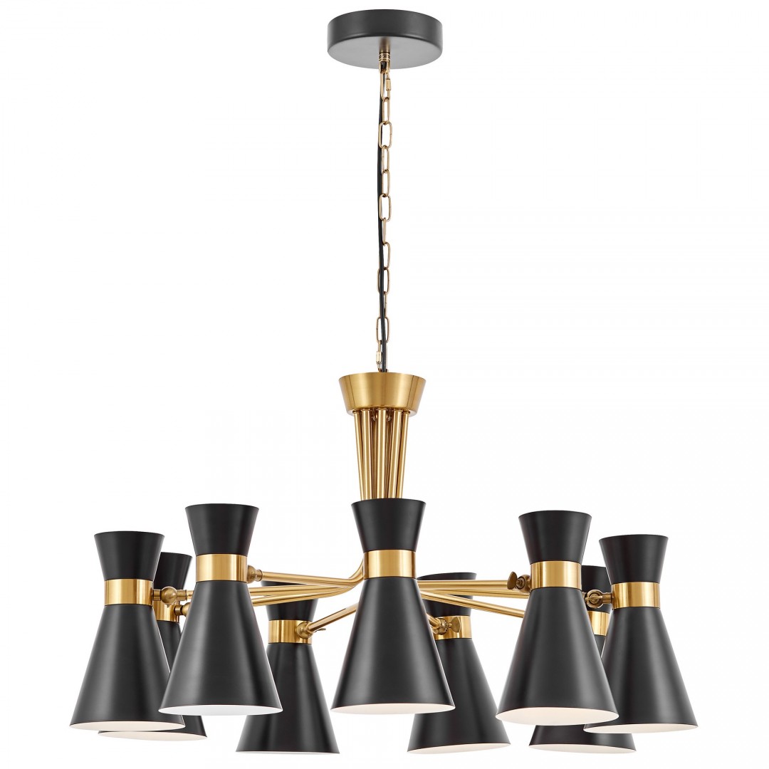 NOWOCZESNA LAMPA WISZĄCA CZARNO-CHROMOWANA SENA W9 - Lumina Deco